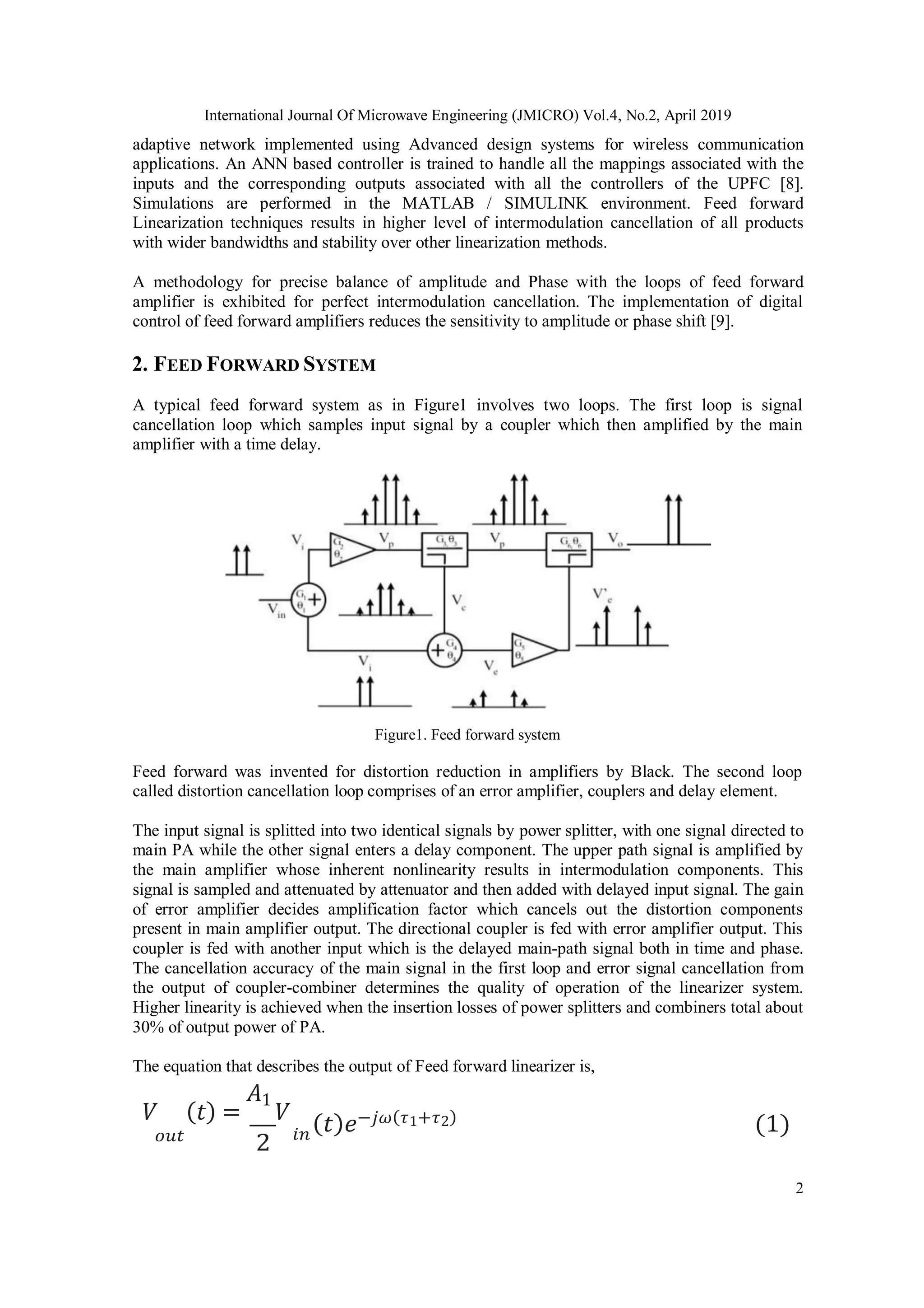 DESIGN OF 2.4 GHZ MMIC FEED FORWARD AMPLIFIER FOR WIRELESS APPLICATIONS | PDF