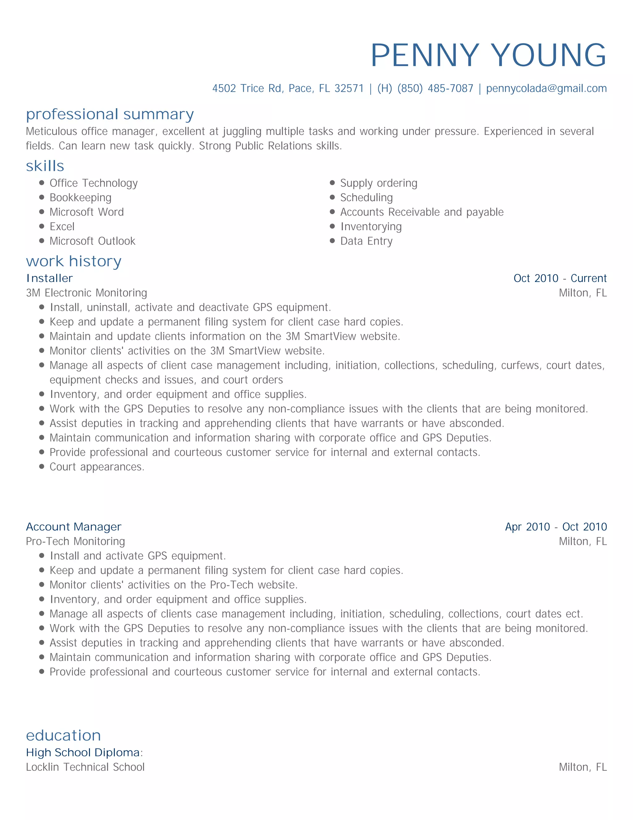 Penny Young Resume 2 (4) | PDF