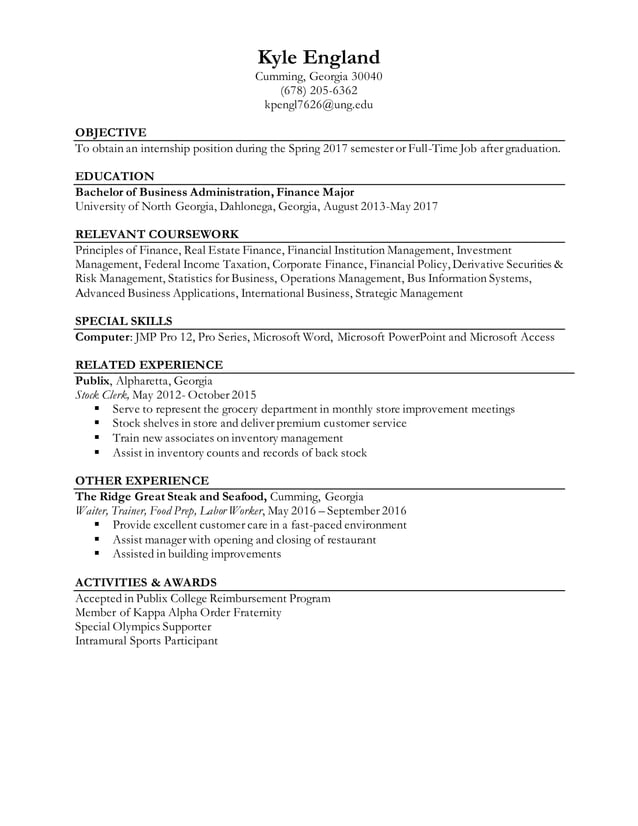 Kyle England Resume | PDF