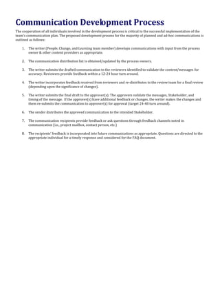 00 BCG Communications Strategy 091907v3-ORACLE & SAP Implementation818 | PDF