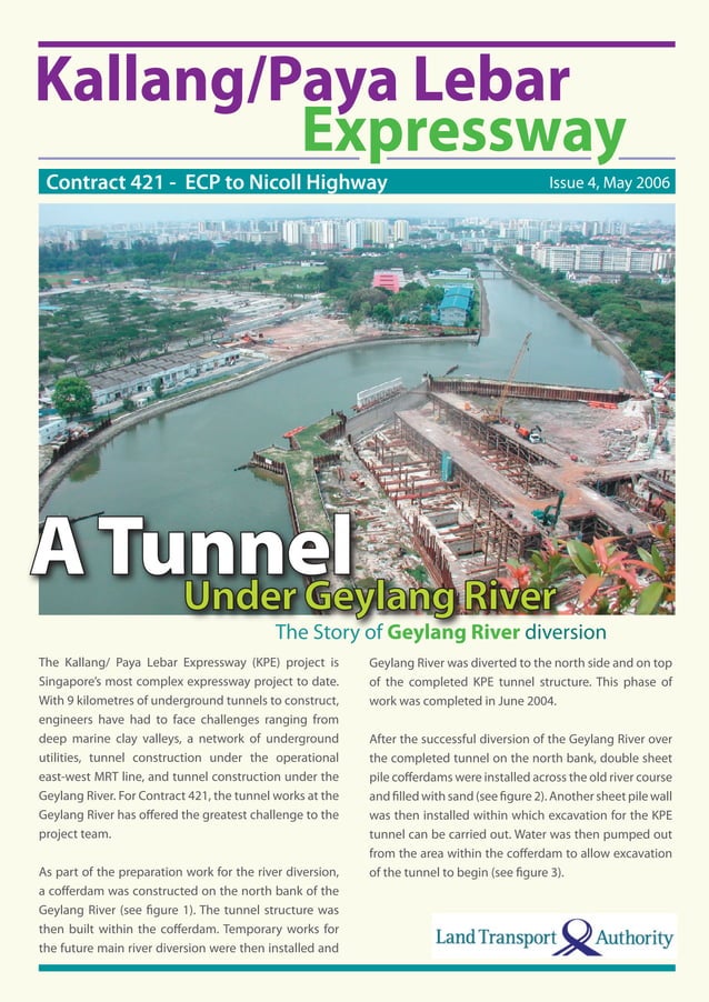 A Tunnel Under Geylang River, The Story of Geylang River Diversion | PDF