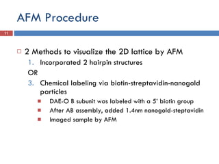 DESIGN AND SELF-ASSEMBLY OF TWO-DIMENSIONAL DNA CRYSTALS | PPT