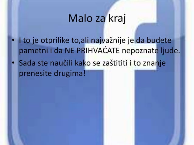 422 Pametne postavke na Facebooku | PPTX