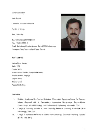 Isaac Karimi CV | PDF