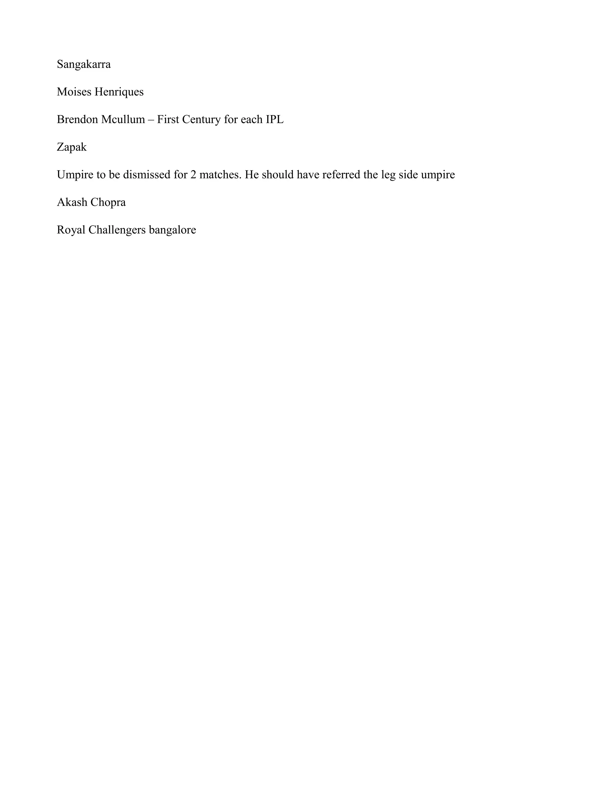 Answers IPL Main Quiz | PDF