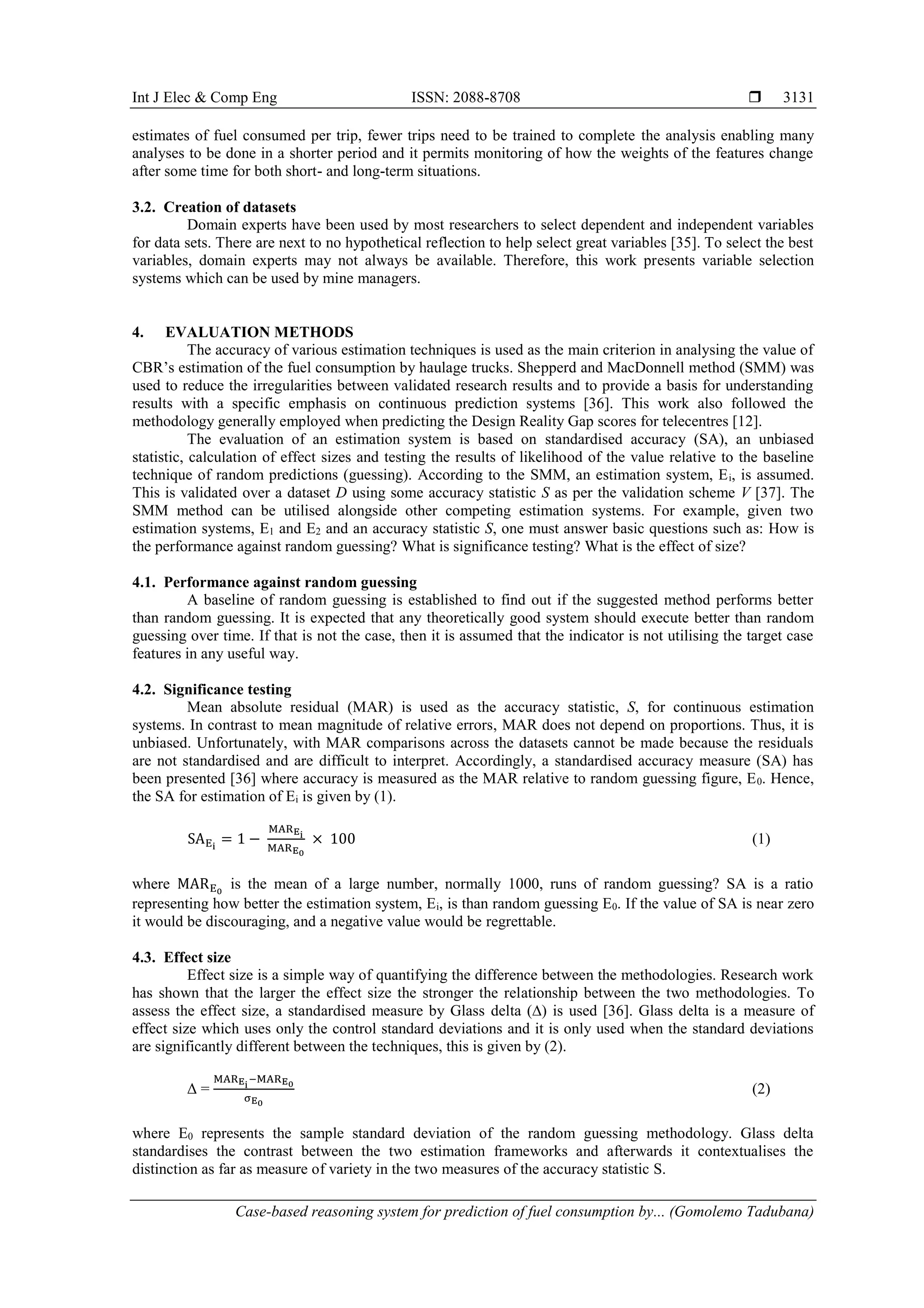 Case-based reasoning system for prediction of fuel consumption by haulage trucks in open–pit ...