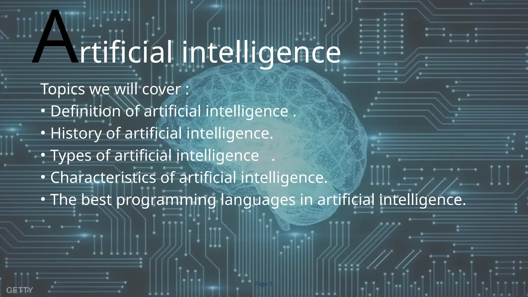 History of Artificial intelligence in brief | PPTX