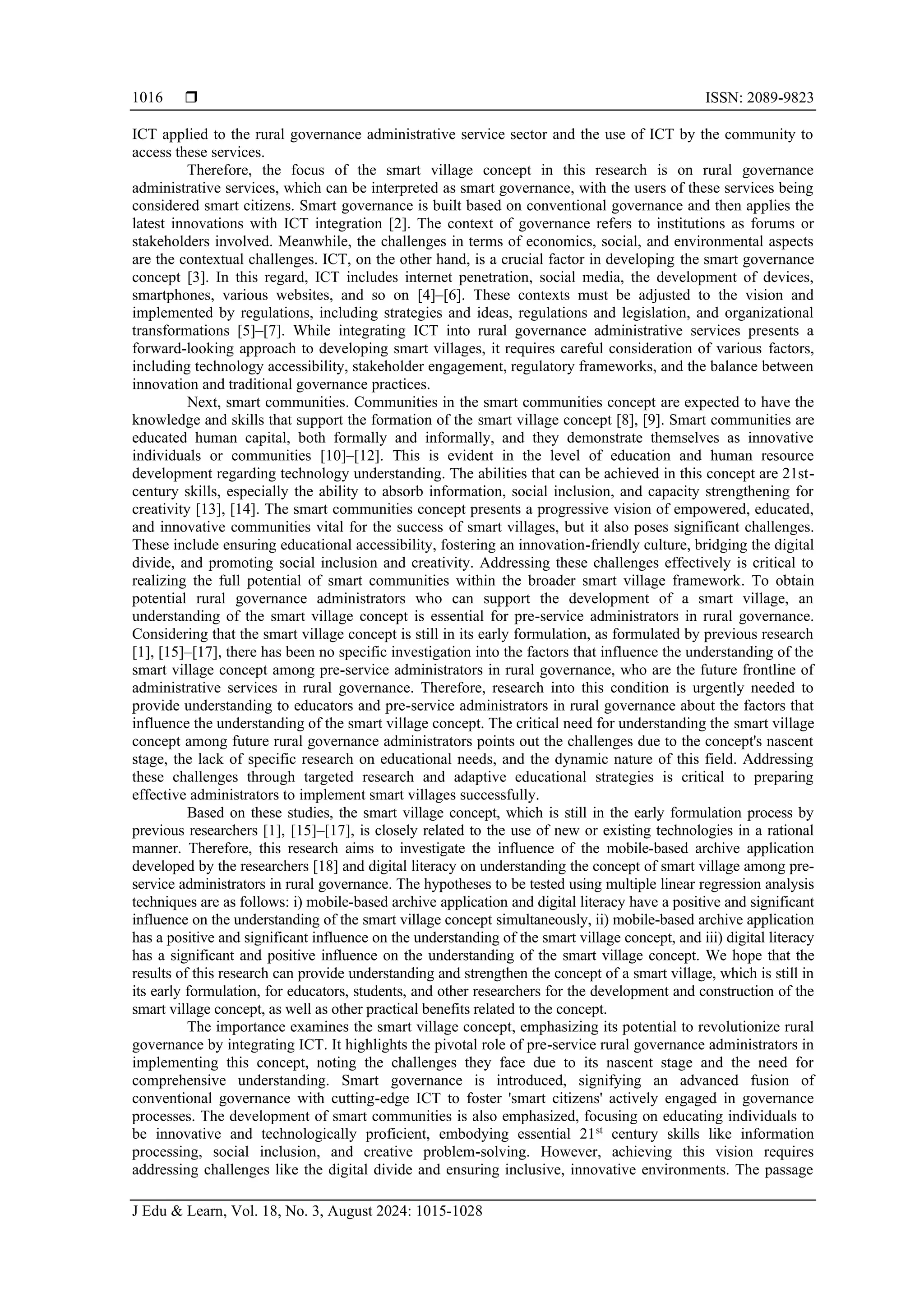 Understanding smart village concepts: digital literacy and mobile ...