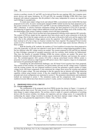 A novel multilevel inverter with reduced components and minimized voltage unbalance | PDF