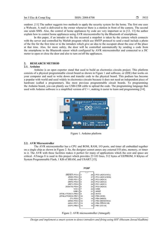 Design and implement a smart system to detect intruders and firing using IoT | PDF