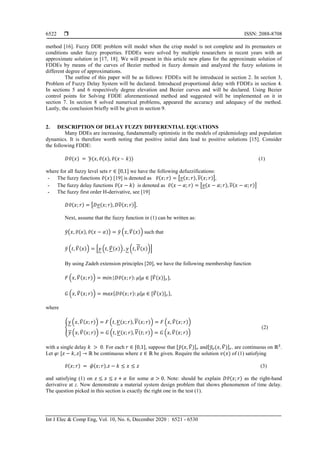 On solving fuzzy delay differential equationusing bezier curves | PDF