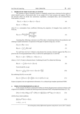 On solving fuzzy delay differential equationusing bezier curves | PDF