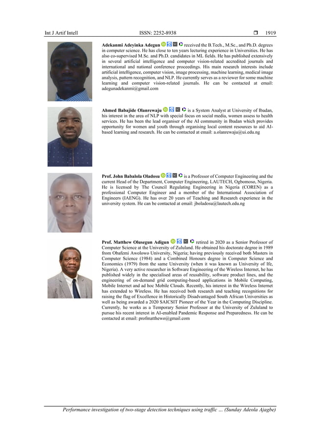 Performance Investigation Of Two Stage Detection Techniques Using Traffic Light Detection