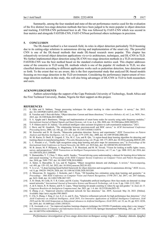 Performance Investigation Of Two Stage Detection Techniques Using