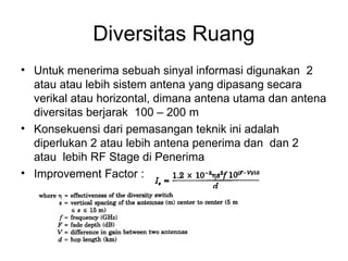 Teknik Diversity pada mata kuliah Antena dan Propagasi | PPT