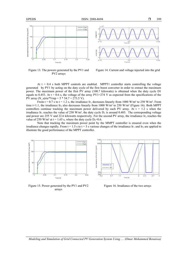 Modeling And Simulation Of Grid Connected Pv Generation System Using