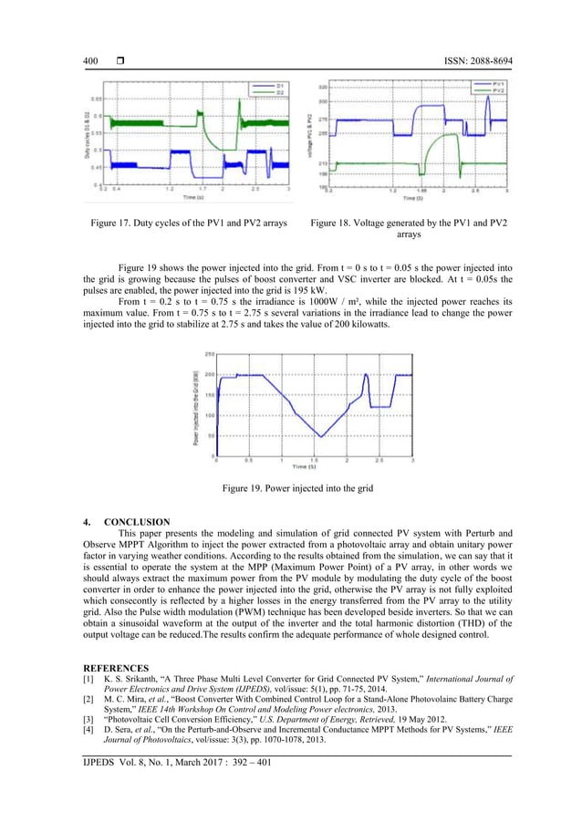 Modeling And Simulation Of Grid Connected Pv Generation System Using Matlab Simulink Pdf