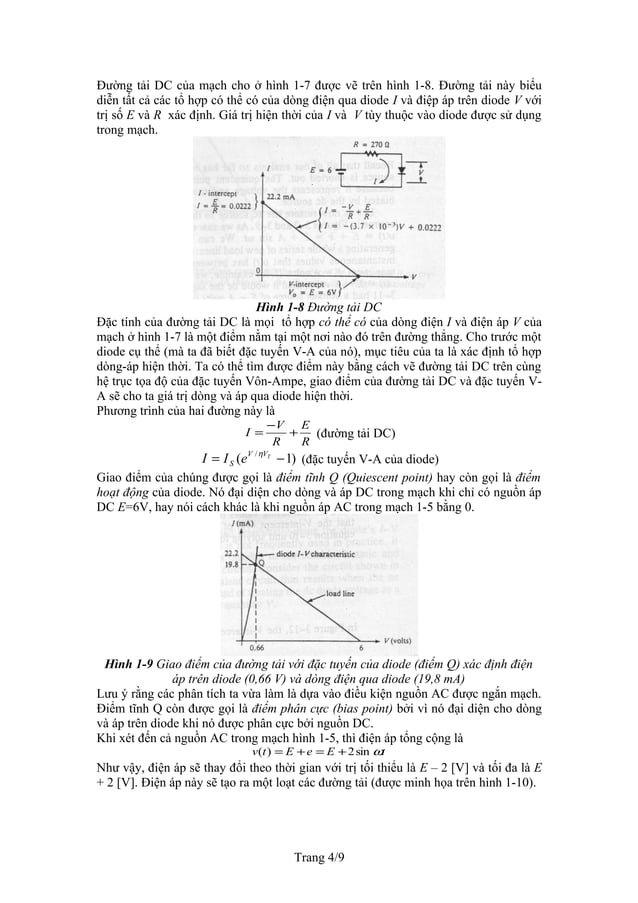 Kỹ thuật điện tử - bài tập diode | PDF
