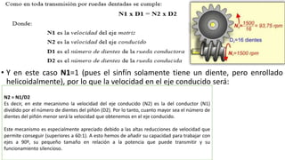 Descripción de reductores de corona y tornillo sin fin | PPTX