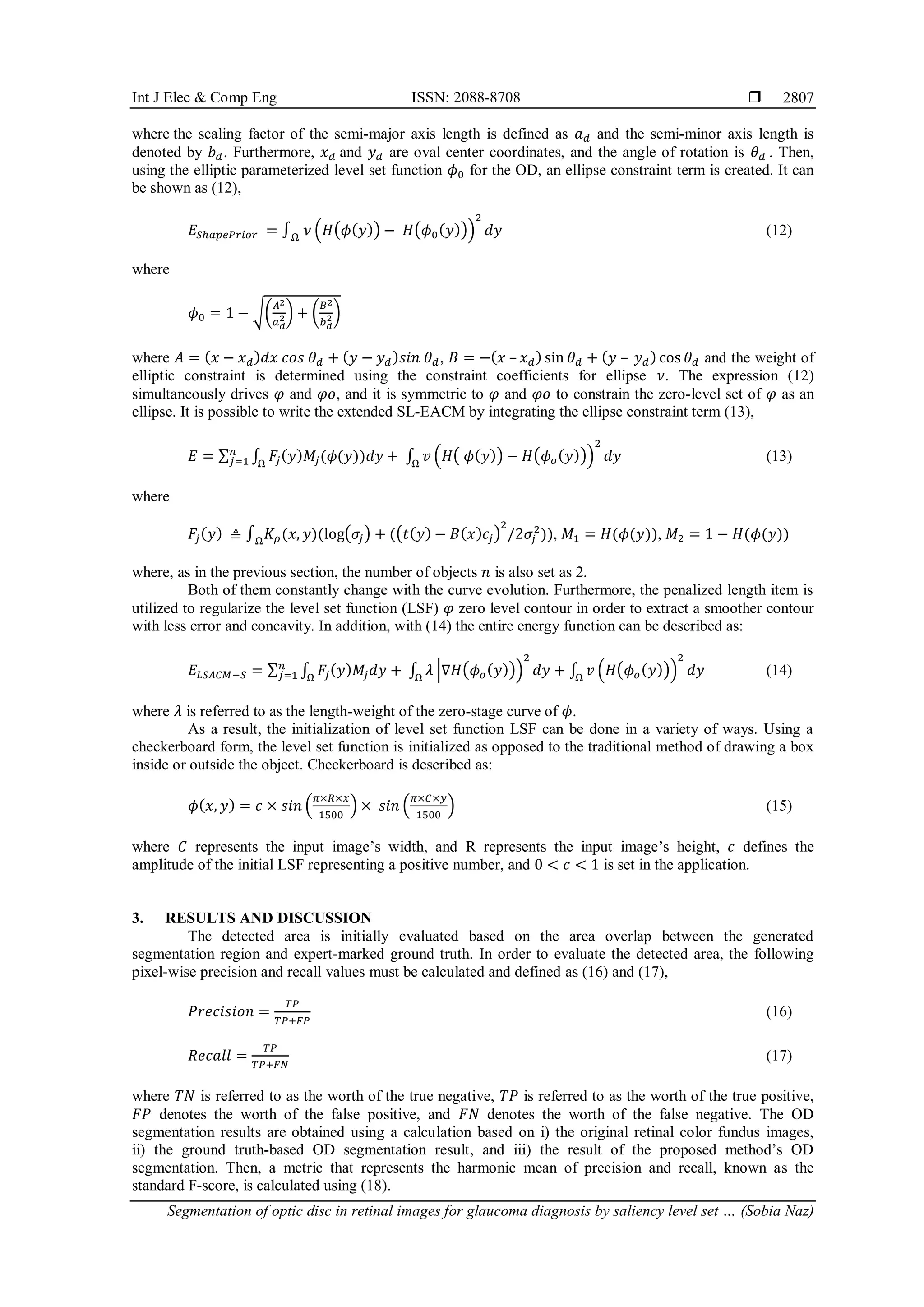 Segmentation of optic disc in retinal images for glaucoma diagnosis by saliency level set with ...