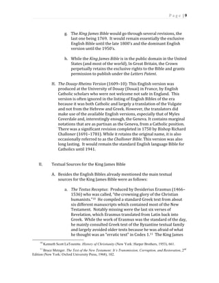 Textual History of the King James Bible | PDF