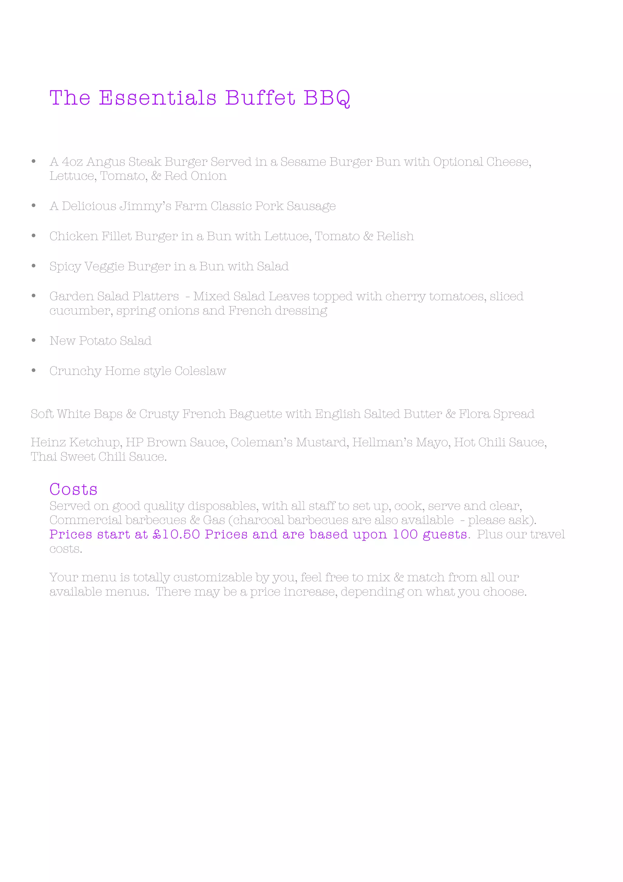 CORPORATE BBQ MENU | PDF