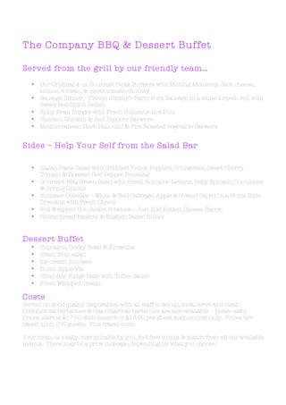 CORPORATE BBQ MENU | PDF