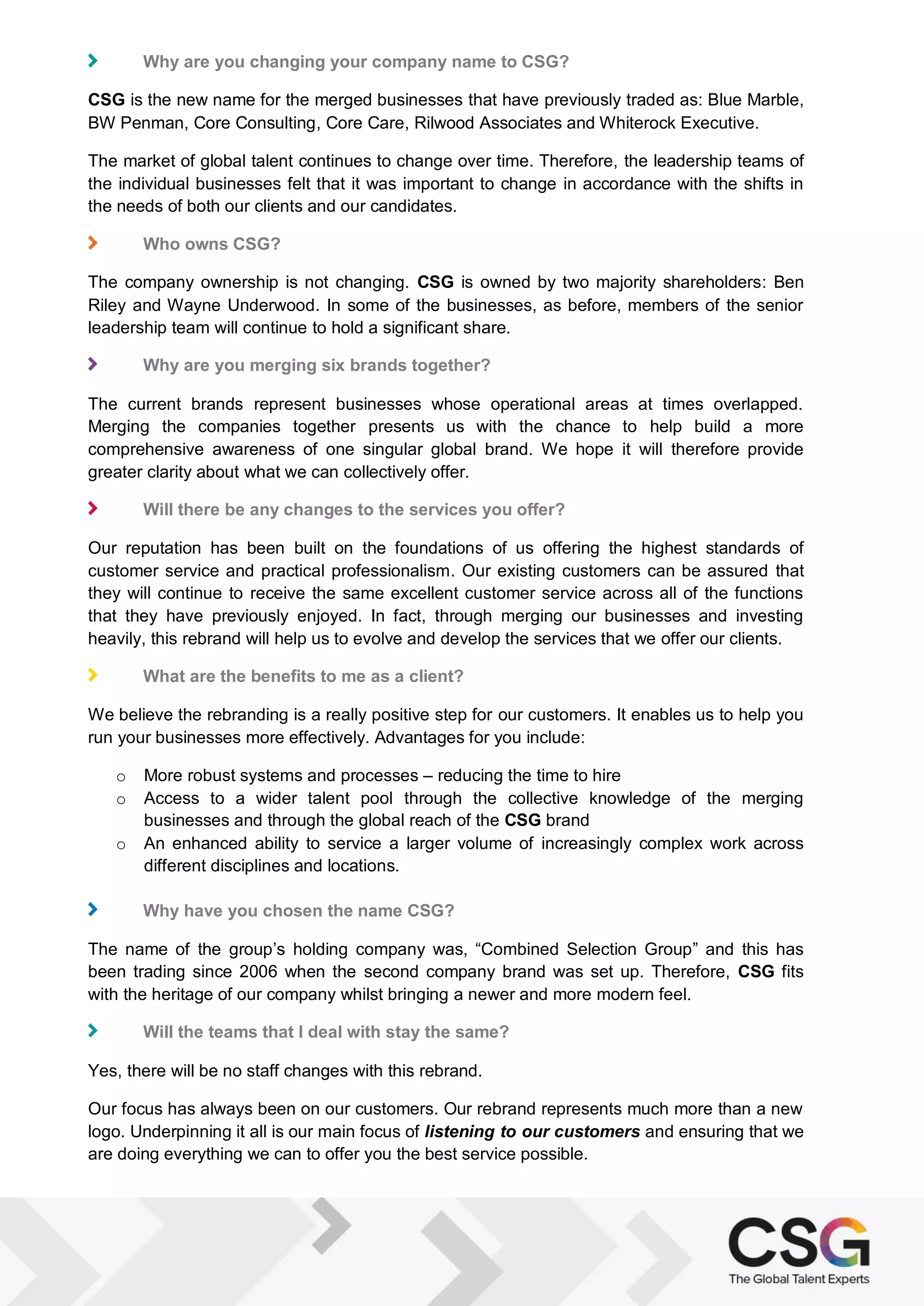 CLIENT FAQs CSG | PDF