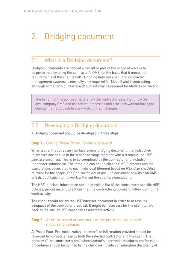 HSE plan and Bridging document | PDF | Civil Engineering Industry | Industries