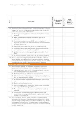 HSE plan and Bridging document | PDF