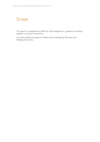 HSE plan and Bridging document | PDF