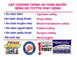Bài Giảng An Toàn Người Bệnh, Vấn Đề Toàn Cầu- Thực Trạng Và Giải Pháp | PDF