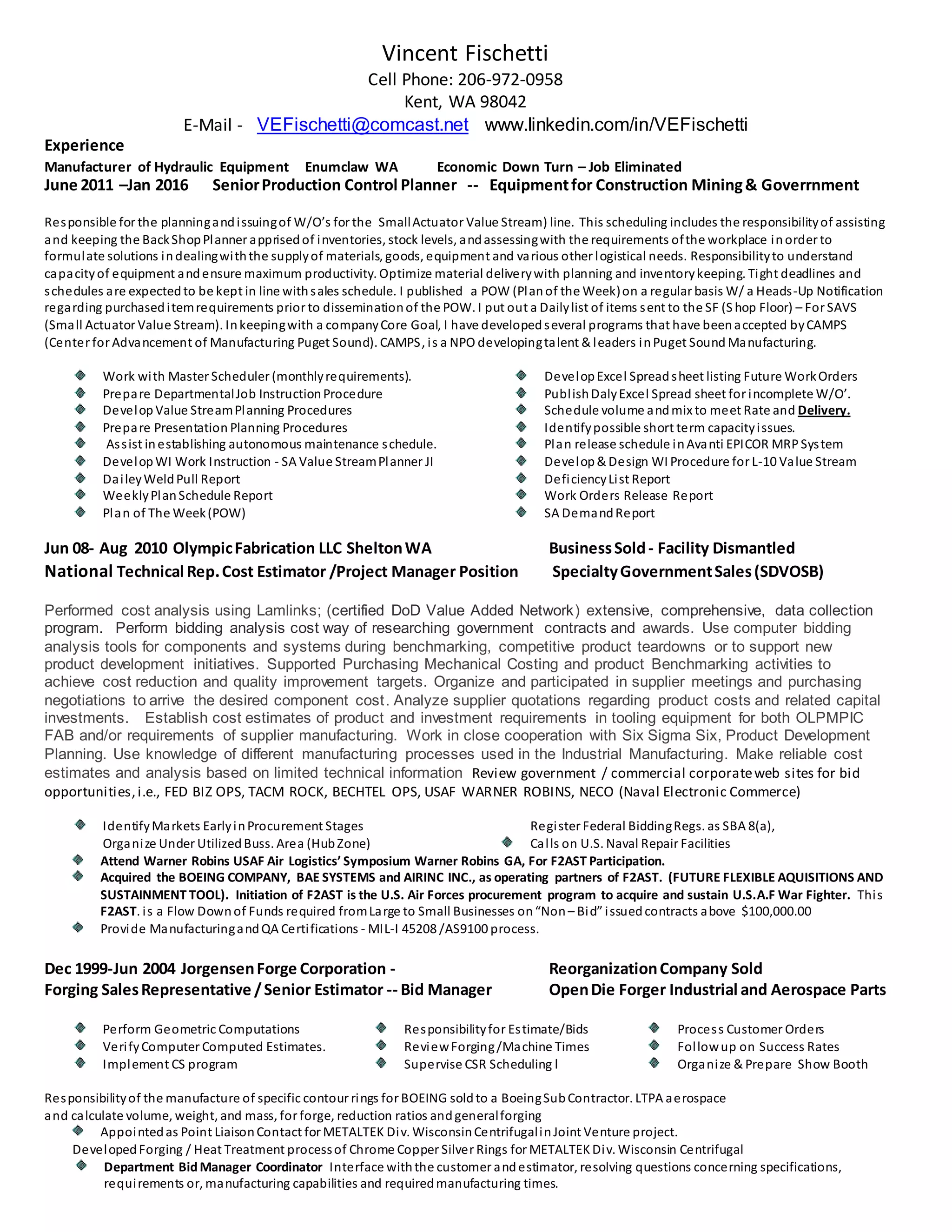 Resume Vincent Fischetti (2) - Copy | DOCX