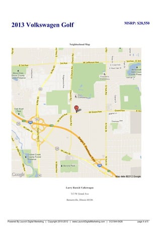 2013 Volkswagen Golf - Larry Roesch Volkswagen - Bensenville, Illinois ...