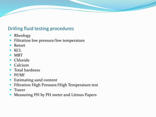 Mud Engineering presentation | PPTX