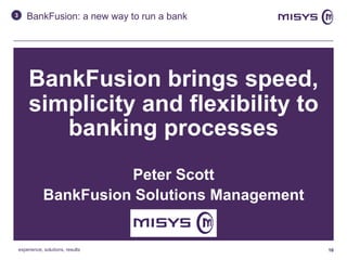 4239 Misys Bank Fusion Presentation | PDF