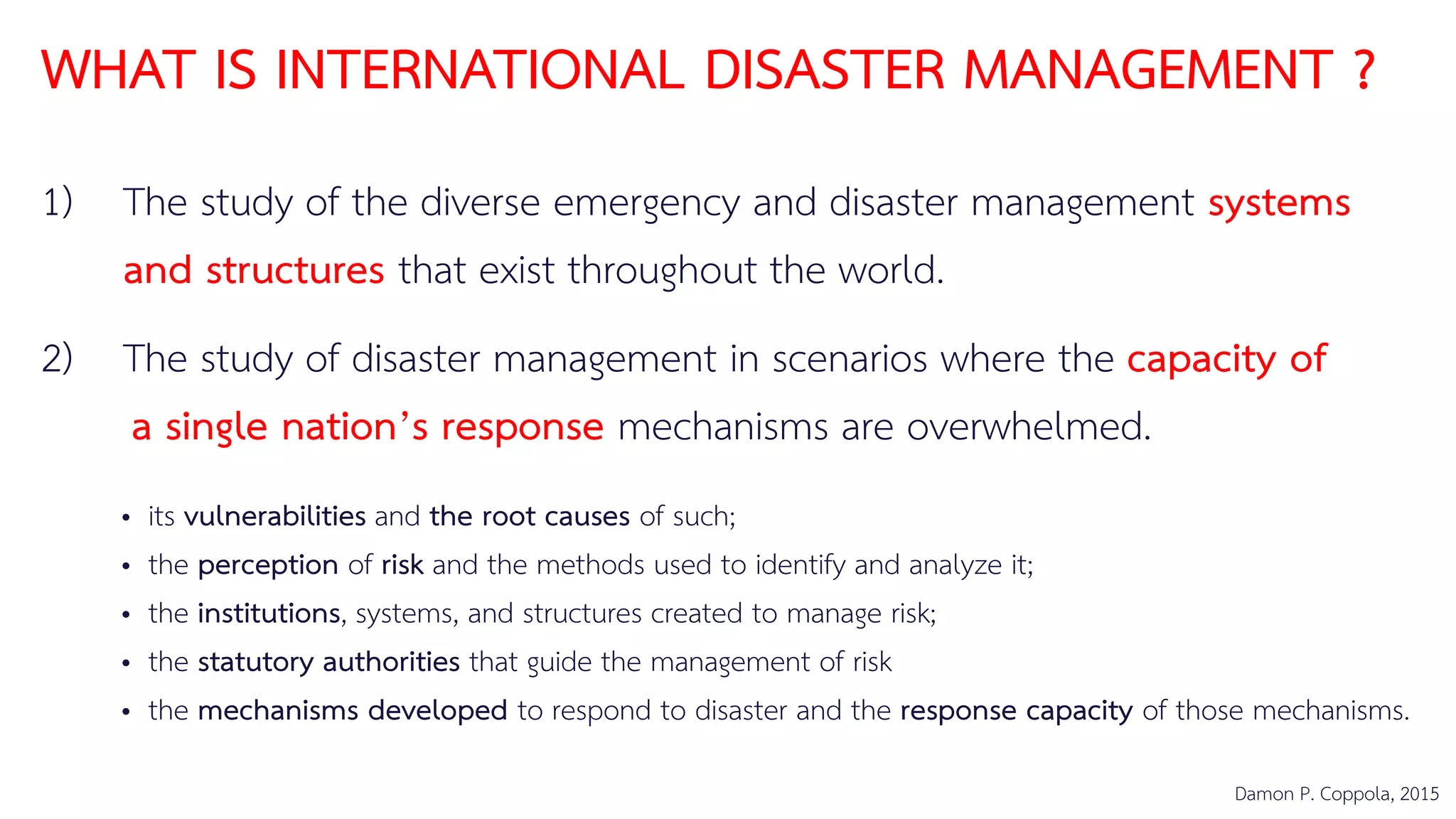 International disaster management | PDF