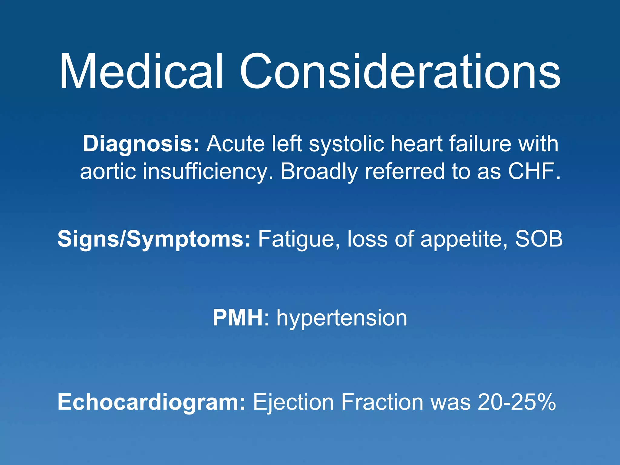 Congestive Heart Failure Case Study | PPTX