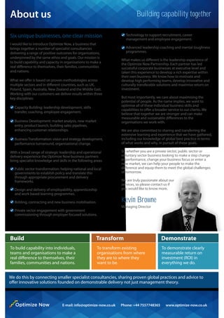 Optimize Now Client Brochure FINAL | PDF