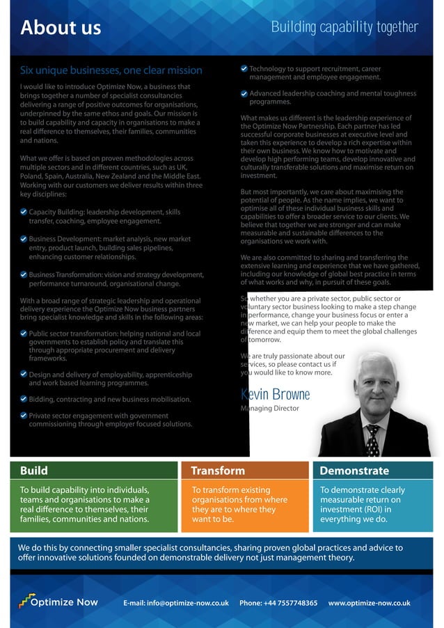 Optimize Now Client Brochure FINAL | PDF