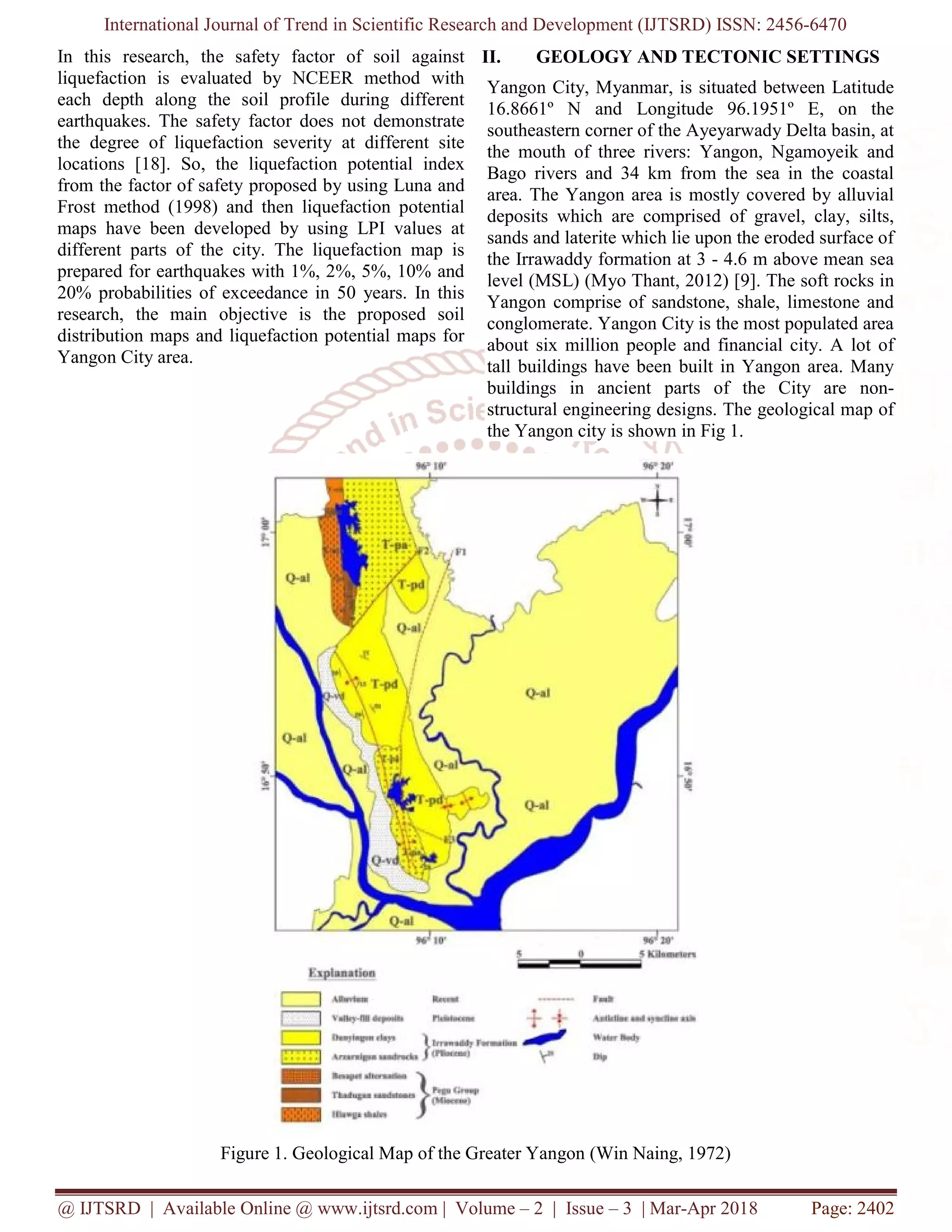 Soil Liquefaction Potential Maps for Earthquake Events in Yangon ...