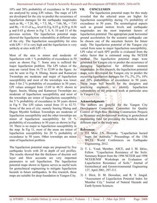 Soil Liquefaction Potential Maps for Earthquake Events in Yangon ...