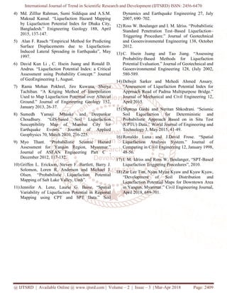 Soil Liquefaction Potential Maps for Earthquake Events in Yangon ...