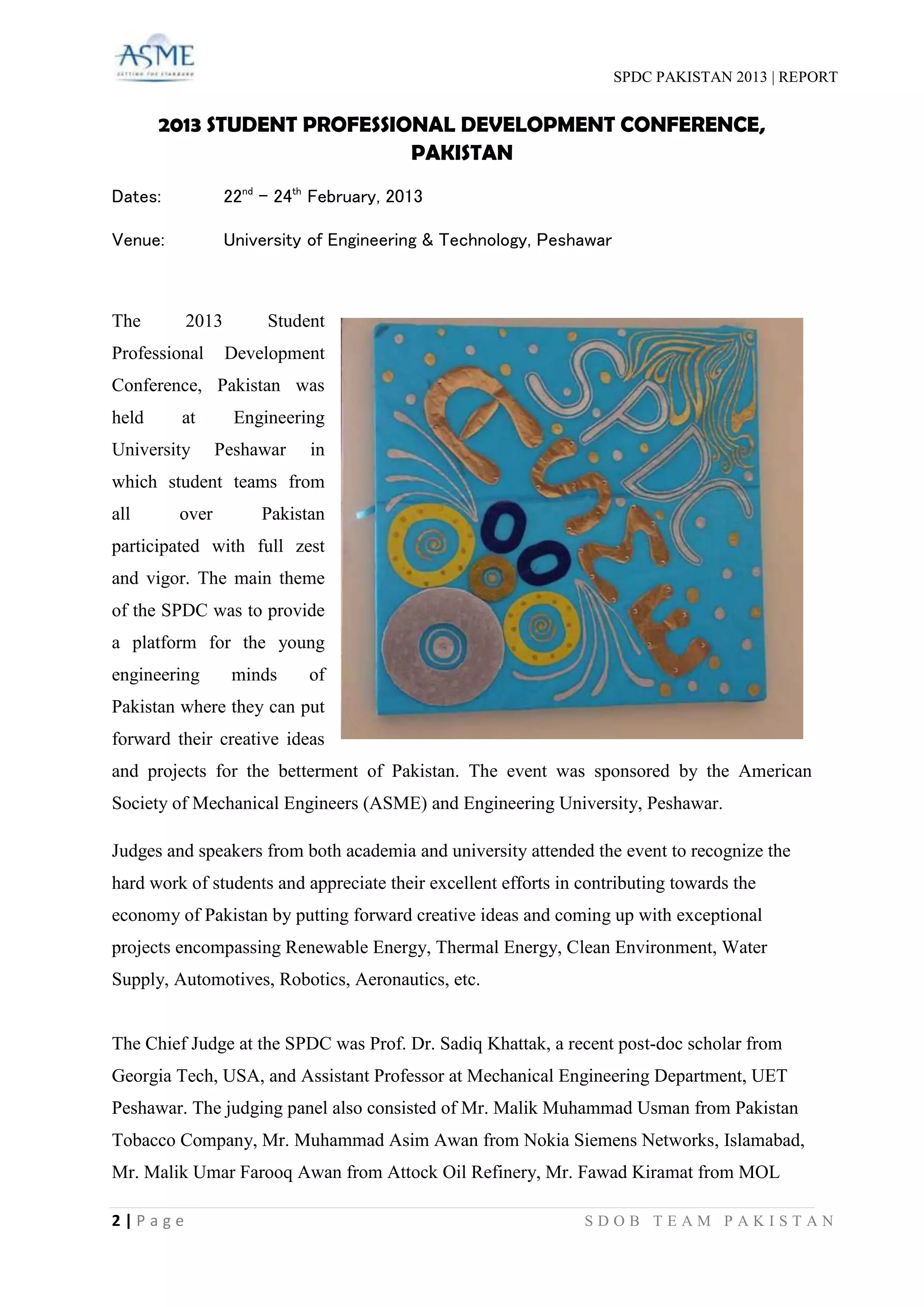 SPDC-Pakistan-2013-Report | PDF | Business Expos & Conferences | Events