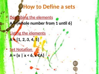 SETS--Presentation for Secondary-ppt.ppt | Physics | Science