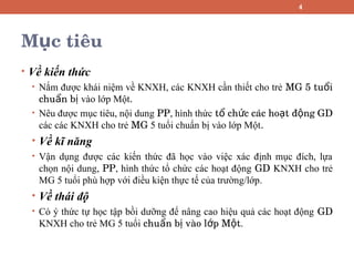 Giáo Dục Kỹ Năng Xã Hội Cần Thiết Để Chuẩn Bị Cho Trẻ Mẫu Giáo 5 Tuổi Vào Lớp Một | PPT