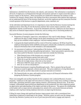 Engaging The Workforce W Business Acumen | PDF