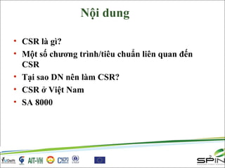 Trách nhiệm Xã Hội của doanh nghiệp (CSR) | PDF