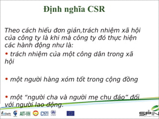 Trách nhiệm Xã Hội của doanh nghiệp (CSR) | PDF