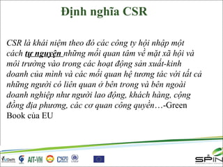 Trách nhiệm Xã Hội của doanh nghiệp (CSR) | PDF